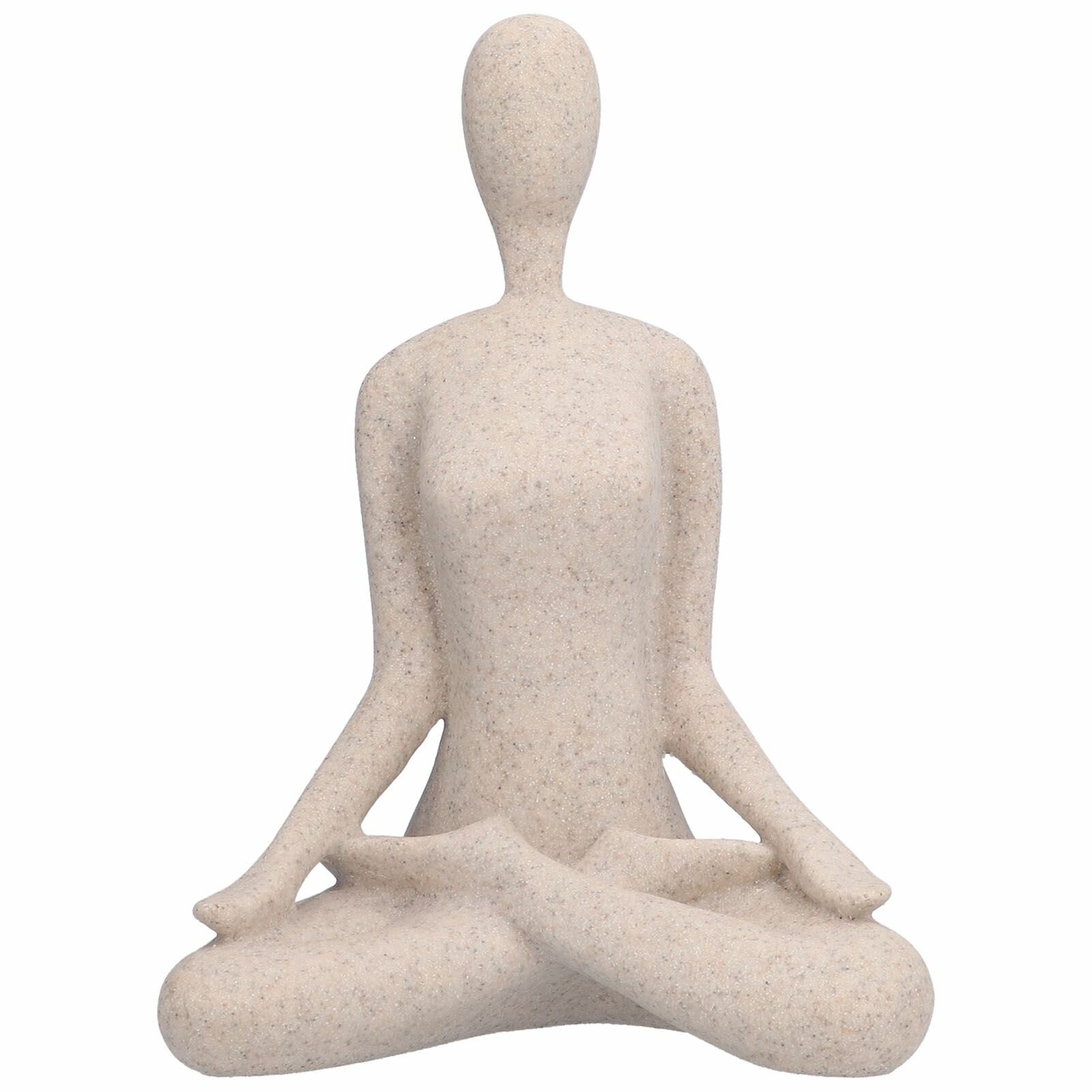 Статуя позы йоги, скандинавский песчаник, смола, фигурки позы йоги, коллекционные украшения, подарки для домашнего офиса, DecorBL560