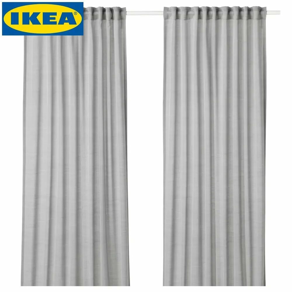 IKEA Комплект гардин 145х250 см серый
