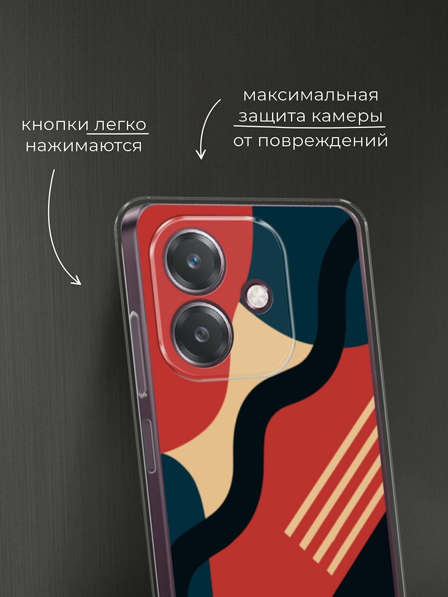Чехол на Oppo A3/A3x / Оппо А3/A3x с принтом Абстрактные линии — фото 1