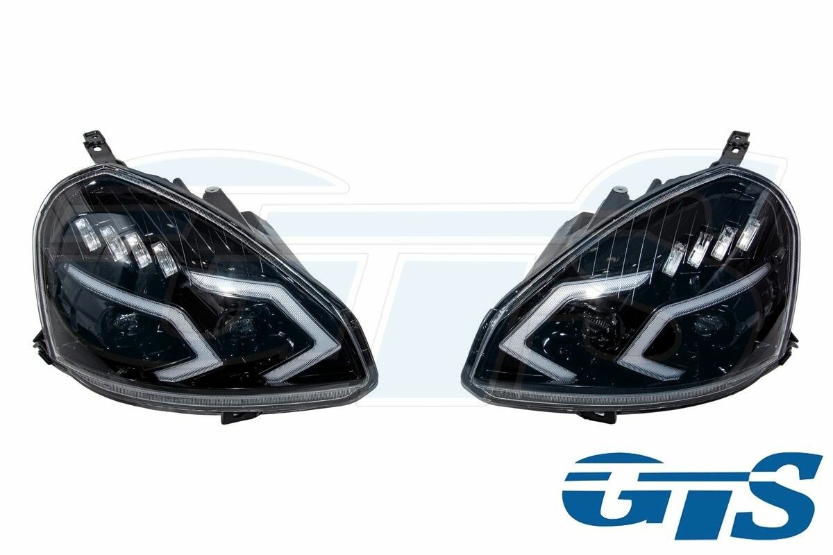 Фары светодиодные LED с ДХО для а/м LADA Priora 2170-72 AMG (с бегающими поворотниками)