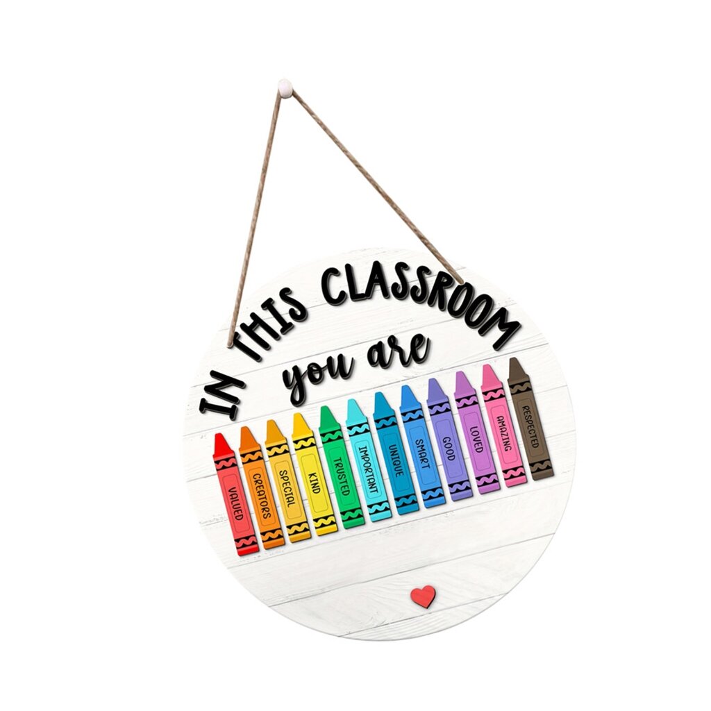 Натуральное дерево, висит на двери классной комнаты, знак приветствия, круглая декоративная табличка для первого дня школы, декор, подарок учителю