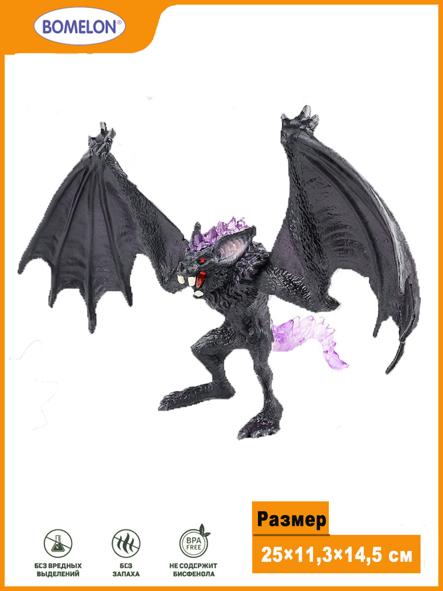 Фигурки животных, Фигурка Летучая мышь-монстр (Bat Monster) 25 см, черный, Эльдрадорские существа, коллекционная, развивающие игрушки для девочек и мальчиков