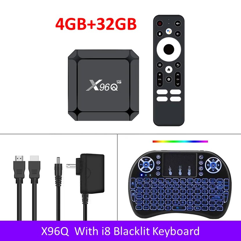 X96Q TV Box Android 14 RK3518 Voice Assistant Streaming Media Player For Internet TV Set Top Box