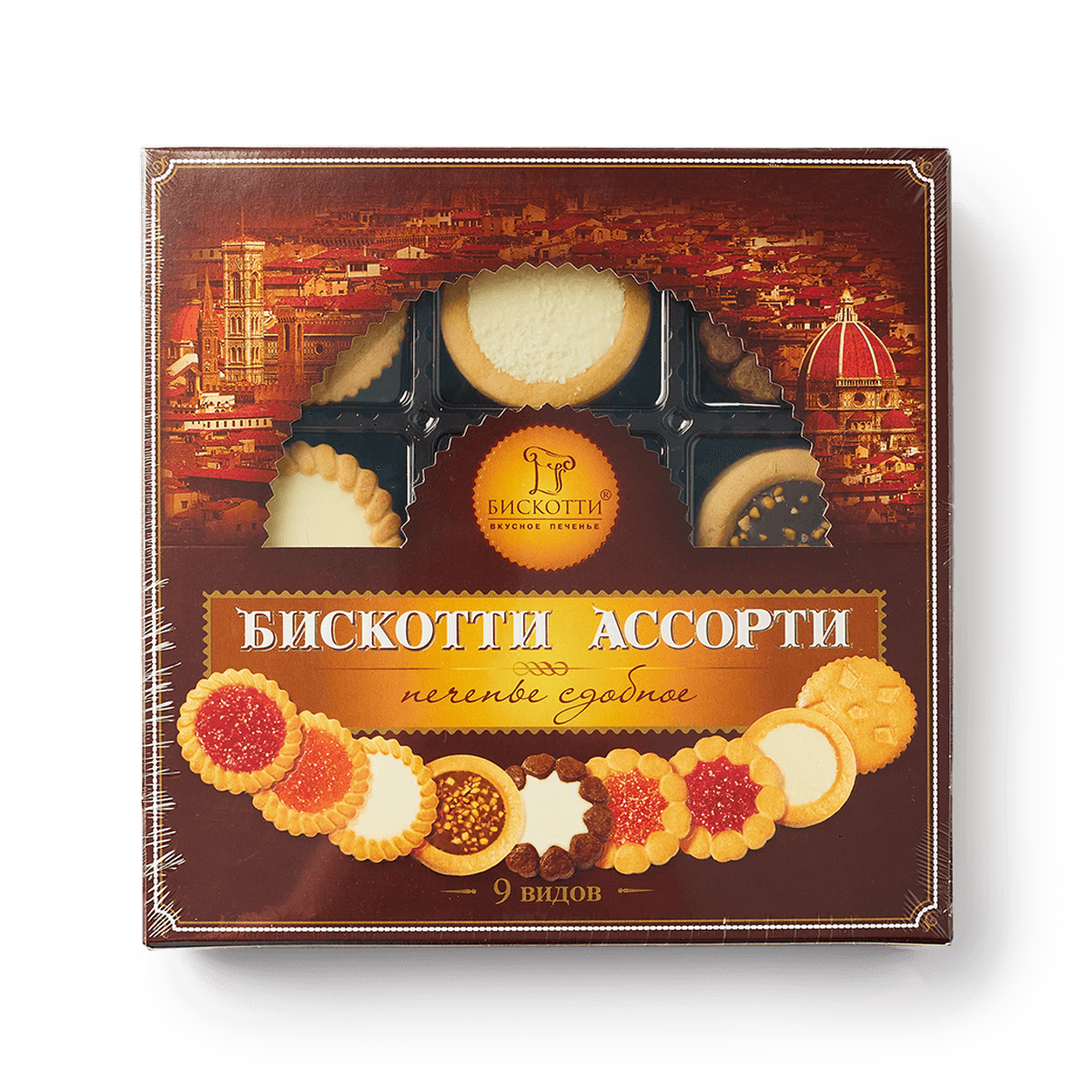 Печенье бискотти «Ассорти Бискотти», 9 видов, сдобное, 345 г