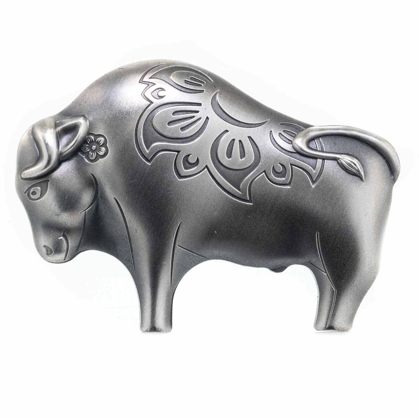 Монголия 1000 тугриков 2021 года "Год Быка", в футляре с сертификатом, Серебро 999, в сохранности UNC