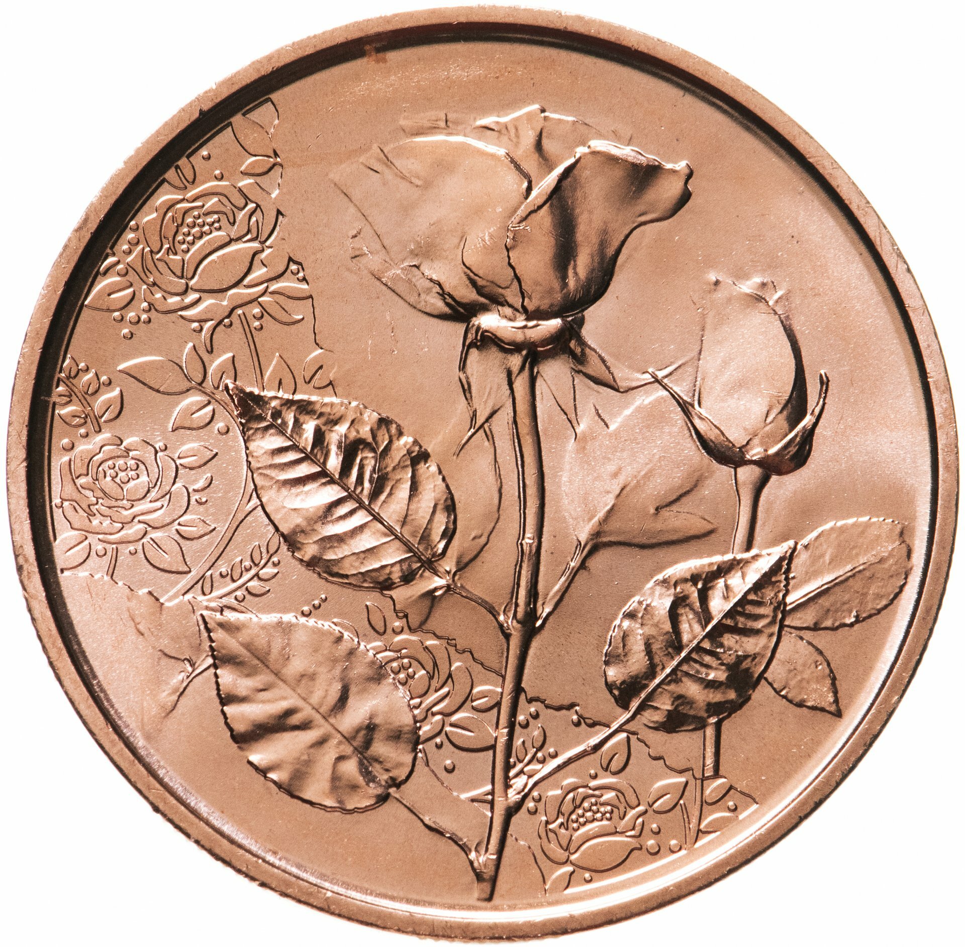 Австрия 10 евро 2021 Язык цветов - Роза, Медь, в сохранности UNC