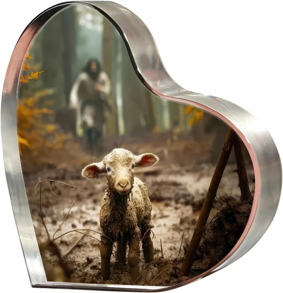 Христианский подарок-украшение в виде Иисуса и Ягненка