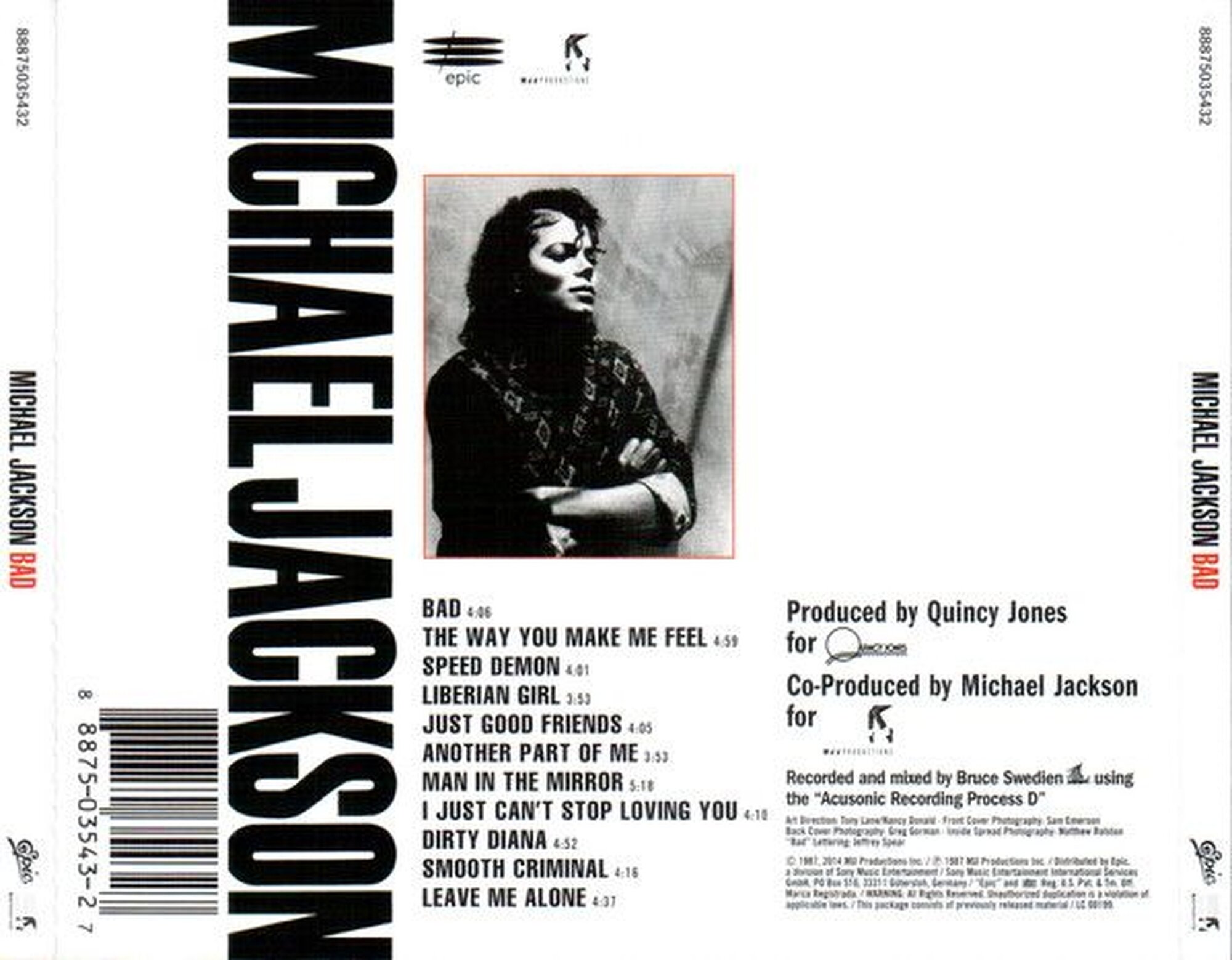 Audio CD - Michael Jackson. Bad 25 (CD, Sony Music), Jewel Case — фото 1