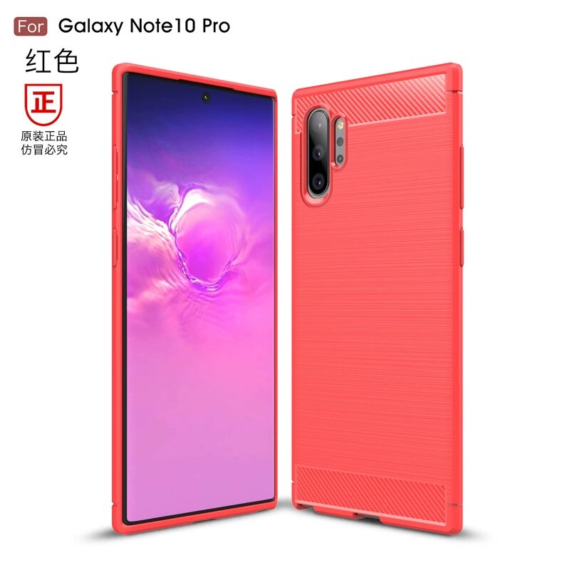 Силиконовый чехол для Samsung Galaxy Note 10 Pro/Note 10+, красный, долговечная защита от царапин, премиум-аксессуар