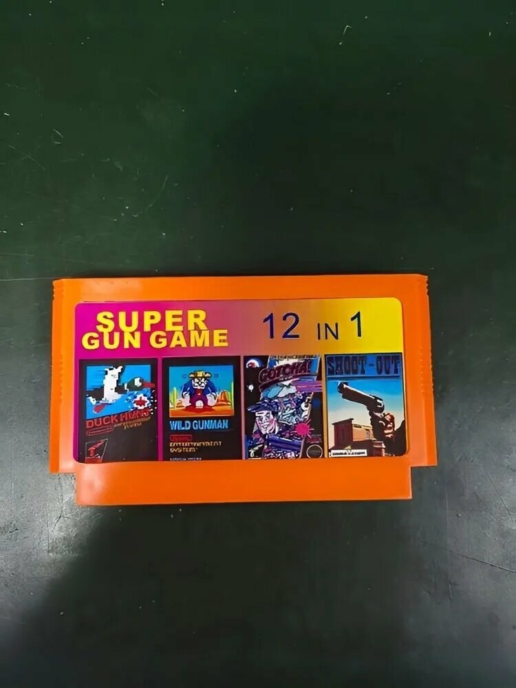 Картридж для 8 бит сборник 12 в1: Duck Hunt /Shooter_2 /Shoot UFO и другие (без коробки)