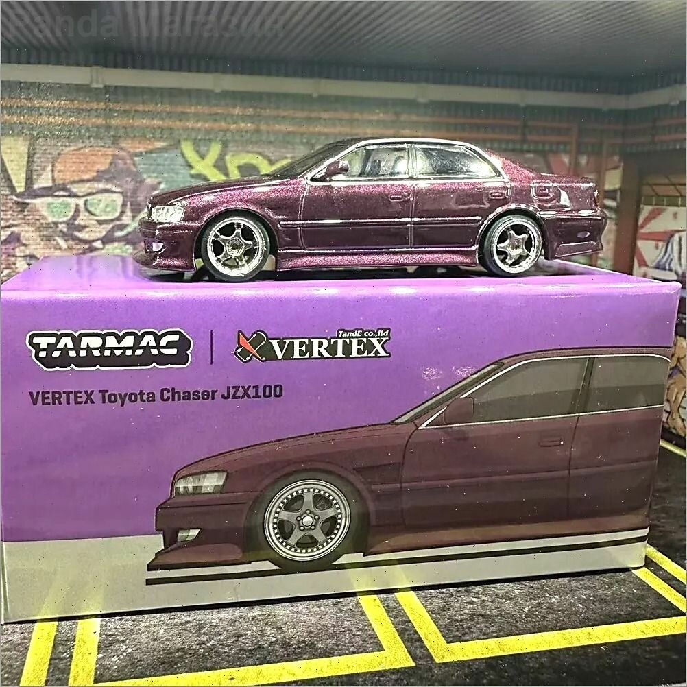 Tarmac Works 1:64 Toyota Chaser Vertex Mark II JZX100 Модель автомобильного сплава