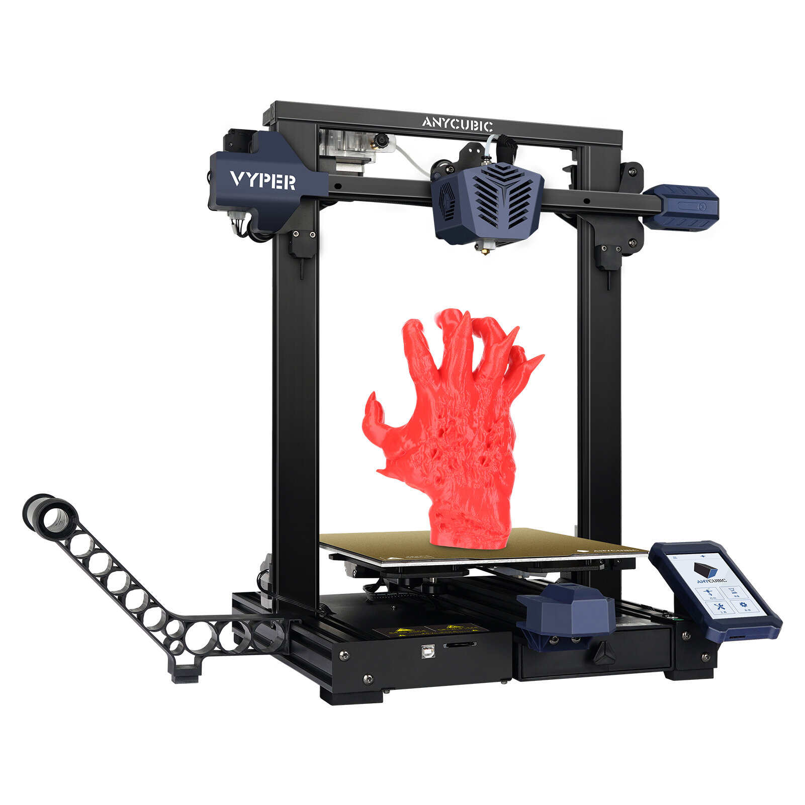 ANYCUBIC Vyper 3D Printer Kit с платформой Spring Magnetic, экраном сенсорным, поддержкой автоуровня, возобновлением печати, детектором филамента, высокоточным Z-осью и 10м PLA-филamentом, размер печати 245x245x260mm