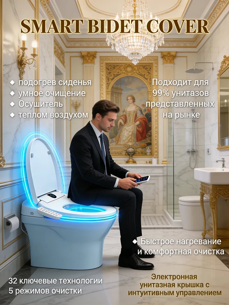 Умная крышка биде для унитаза