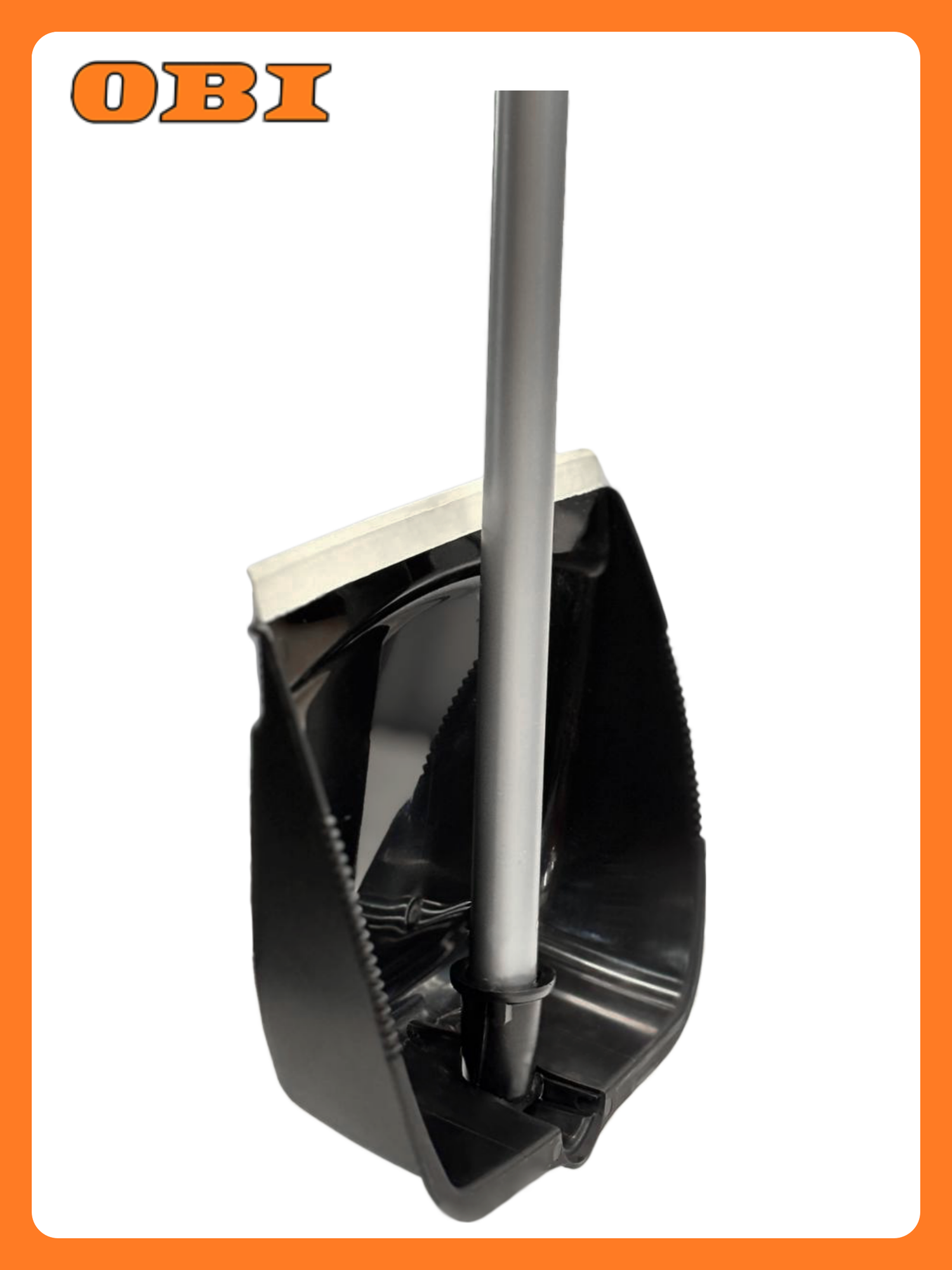 Совок для уборки с длинной ручкой 80 см, черный