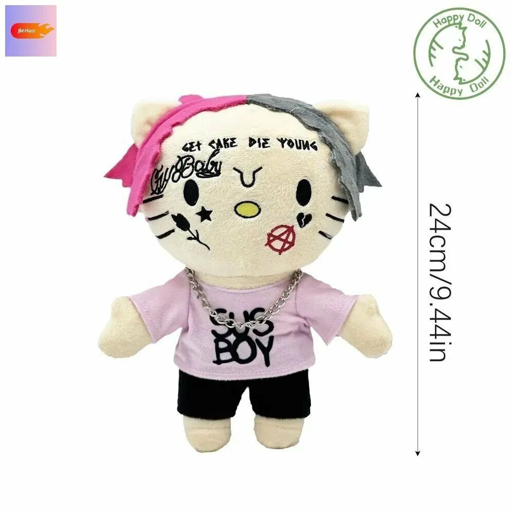 Lil peep X Hello Kitty Плюшевая игрушка Кукла Плюшевое украшение Happy Doll