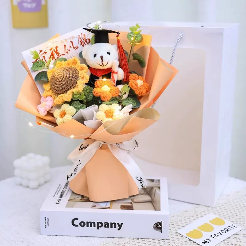 Подарочные куклы на выпускной в начальной школе и детском саду, детские букеты для мальчиков и девочек, плюшевые мишки,