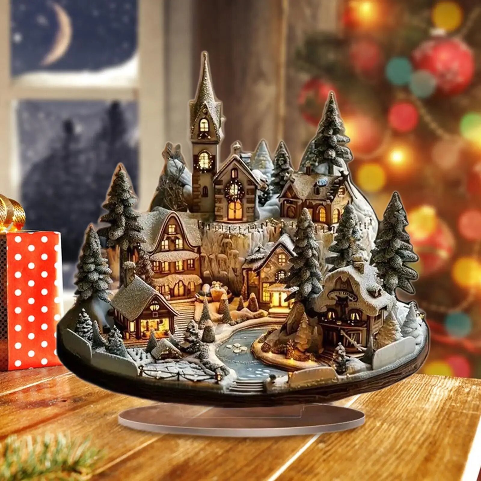 Декоративный домик MagiDeal, цвет B, светящийся
