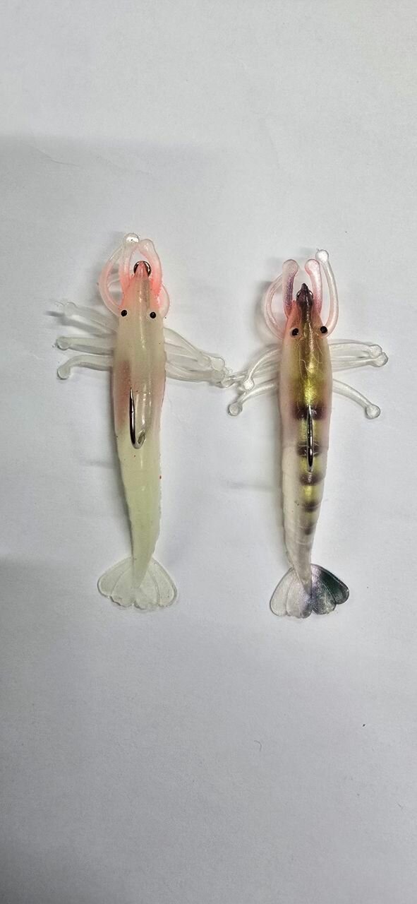 Четыре набора Креветок(по 2шт в комплекте/общее 4шт) CREATE happiness KAIDA 80мм/3.5гр