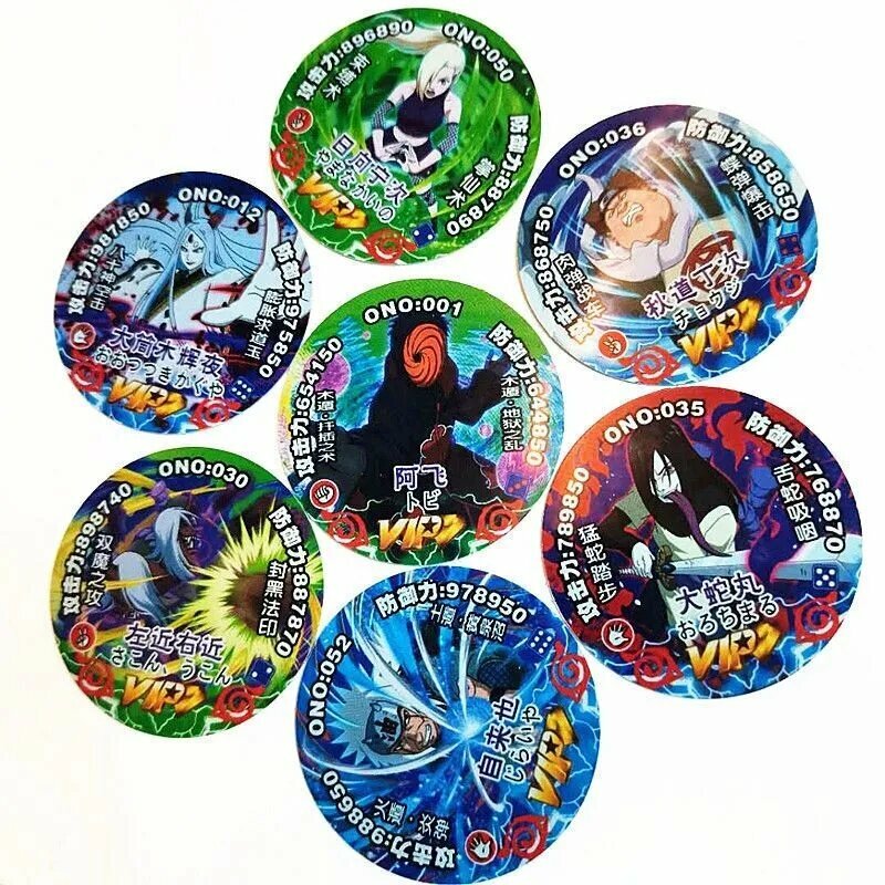 Фишки игральные Наруто / Naruto, CAPS, Сотки (50 штук)