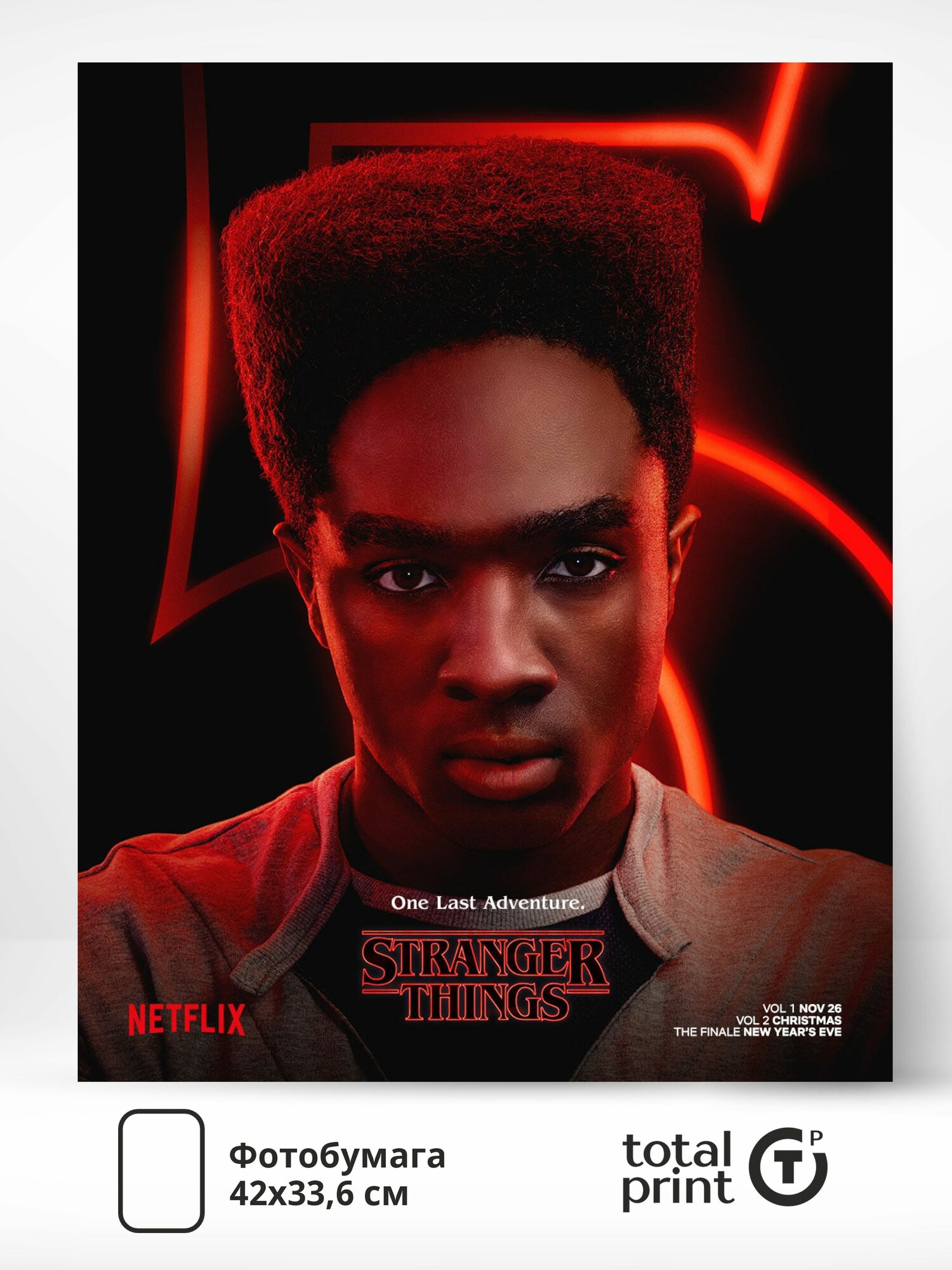 Постер Stranger things, Очень странные дела, 5 сезон, 42х33,6 см, TotalPrint