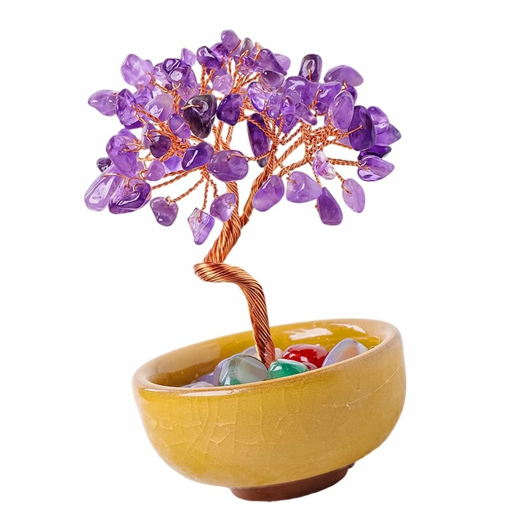 Дерево удачи из натурального хрусталя