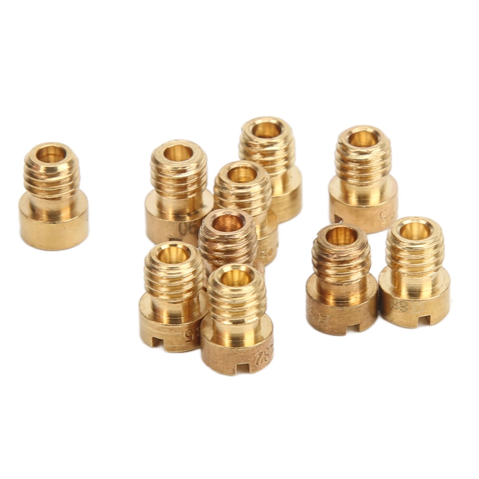 10 шт. комплект основных форсунок карбюратора, 5 мм, 75‑98, модель, золотое металлическое прочное сопло для карбюратора Dellorto