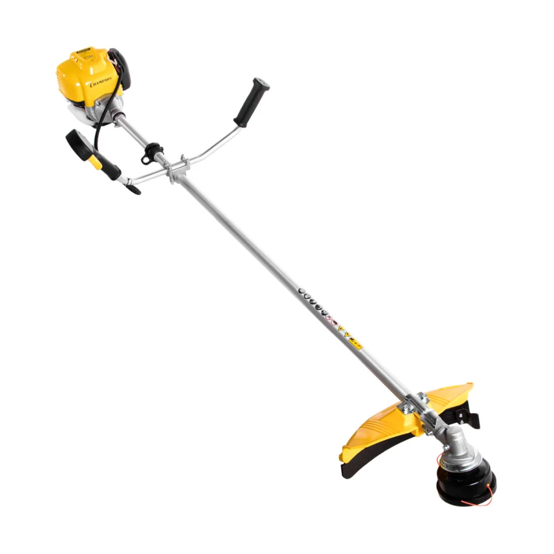 Триммер бензиновый (бензокоса) Champion Т374FS, 1.1 кВт, 1.36 л. с, леска 2.4 мм, бак 0.75 л, плавный пуск, желтый