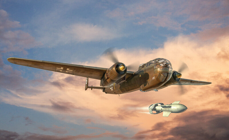 1488 Italeri Самолет DORNIER DO-217 K-1/K-2 с FRITZ X 1/72