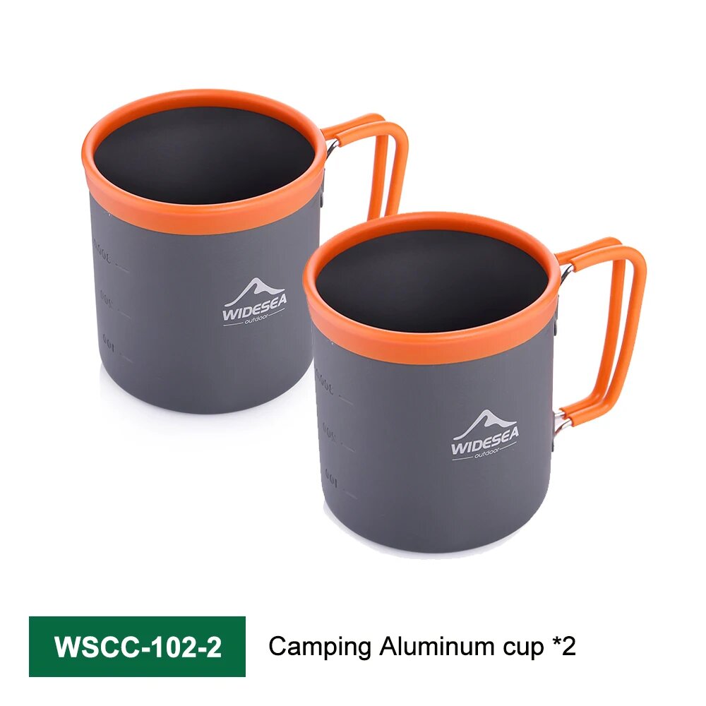 Походные кружки Widesea, 2 шт, серые, WSCC-102-2