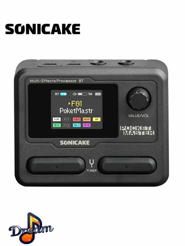 Sonicake Pocket Master Портативная мультигитарная педаль эффектов, более 100 встроенных эффектов