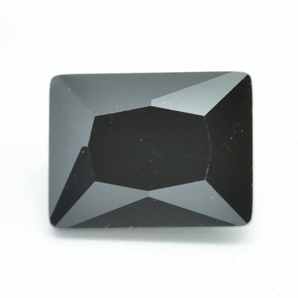 Кубические цирконии бусины Черный, 5x10mm 100pcs, Black