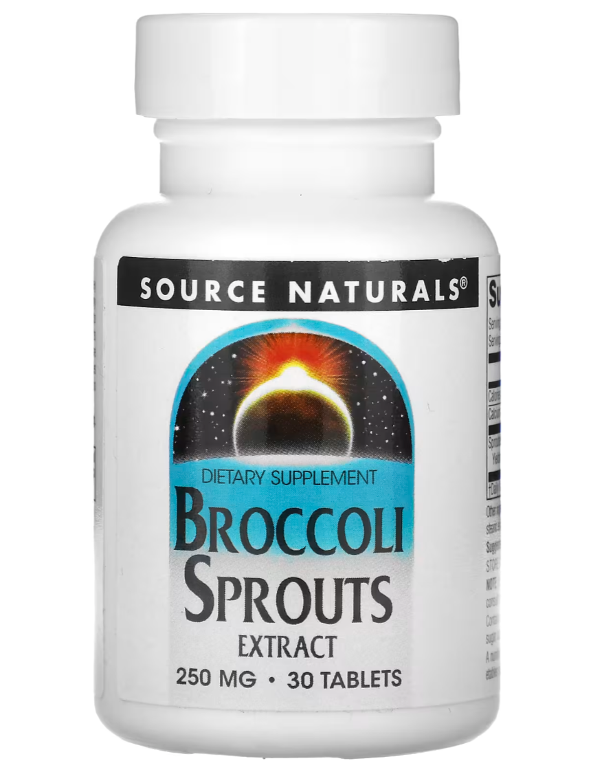 Source Naturals, экстракт ростков брокколи, 250 мг, 30 таблеток