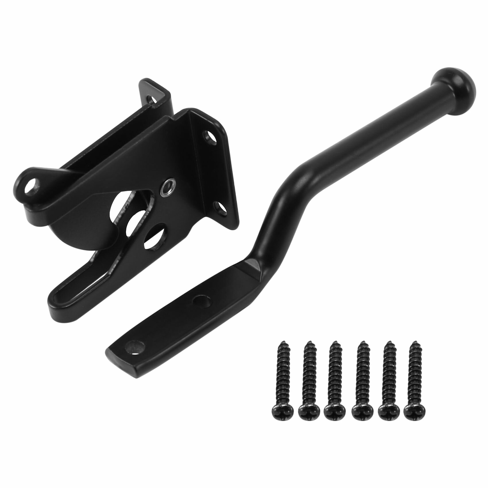 Самоблокирующийся затвор для ворот, автоматический замок с рычагом большой силы для деревянных дверных защелок, стальной черный