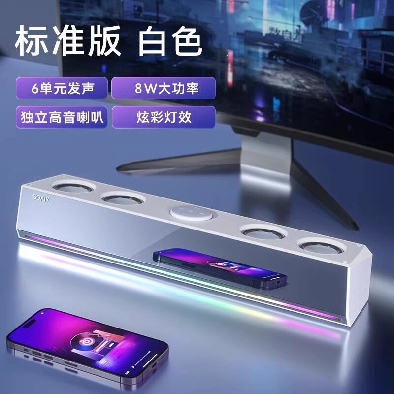 Sony Ericsson 2024 Новый Bluetooth-динамик Настольный Длинный Сабвуфер SH18 Компьютерный Маленький Динамик для Игр