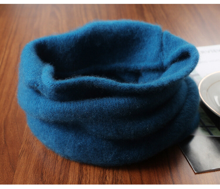 Осень-зима, чистый шерстяной накидка для мужчин и женщин, теплая и защищающая от холода, защита шеи, универсальная вязаная накидка в корейском стиле для женщин