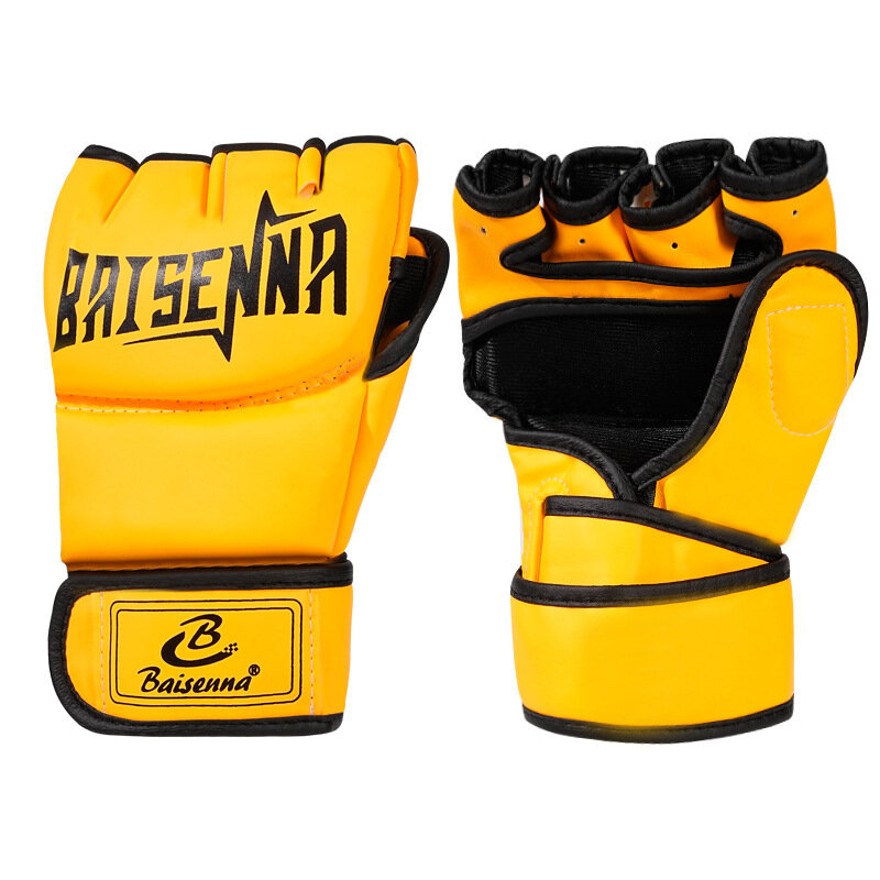 Боксерские перчатки, перчатки для саньда и муай-тай для взрослых (полупальцевые), перчатки для ММА и UFC, перчатки для боксерского мешка для взрослых мужчин и женщин.