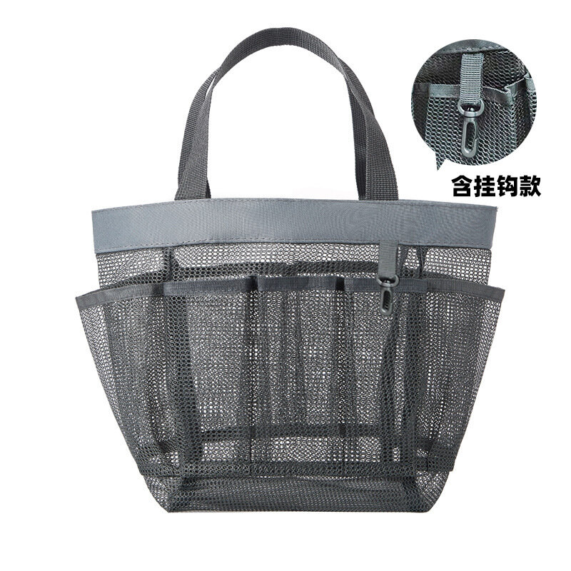 Сетка Корзина Ванны Ванна Висит Портативный Складной Путешествия Мыть Сумка Портативная Сумка Для Хранения Серый