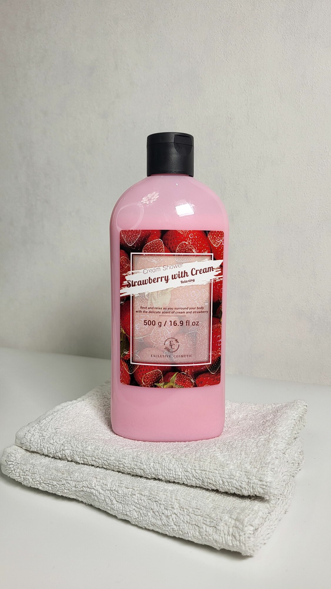 Крем-душ "Клубника со сливками" расслабляющий, 500 мл