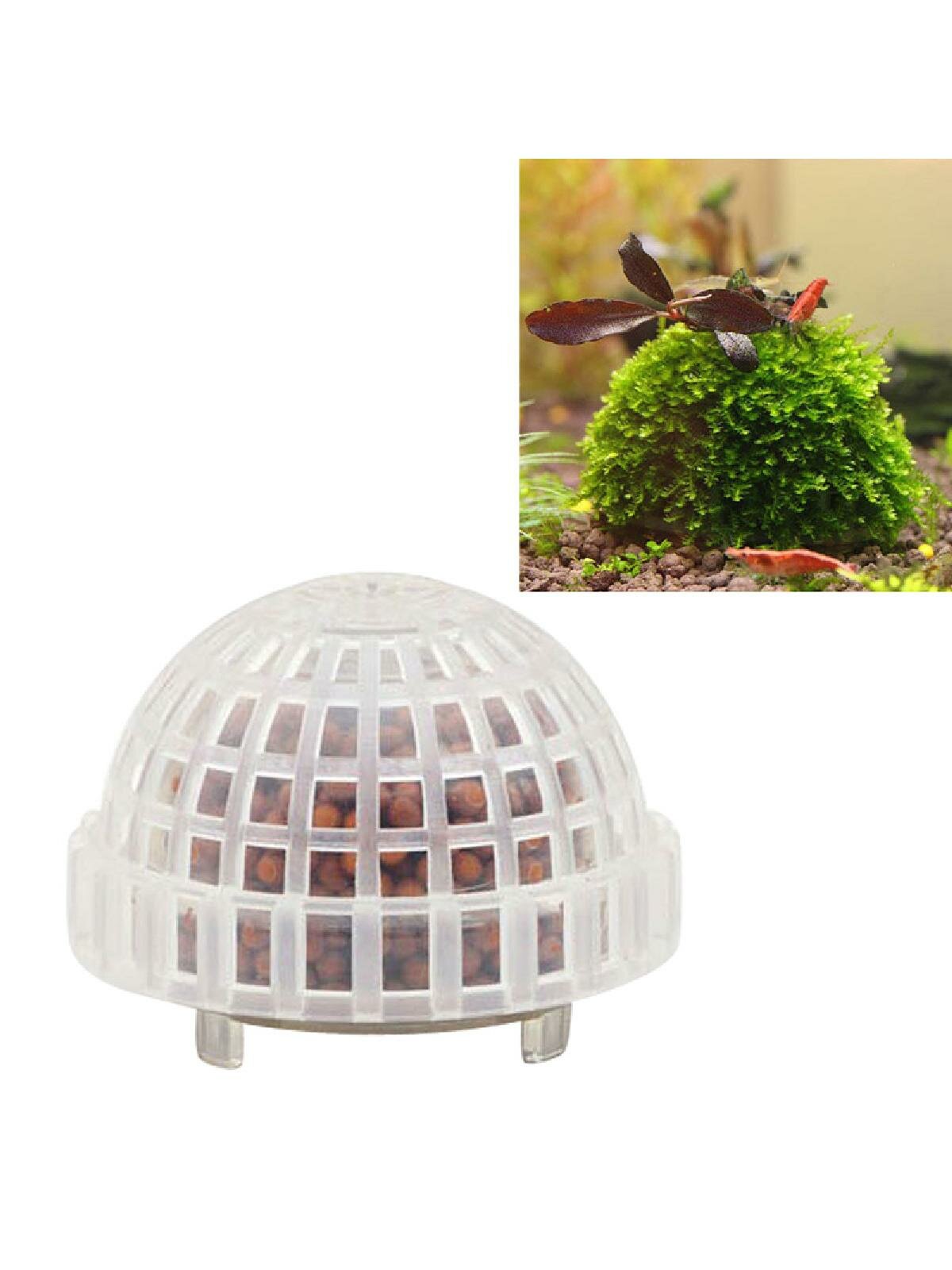 Натуральный Минеральный Шарик из Водного Мха для Аквариума Хрустальная Красная Рыба-Креветка для Аквариума