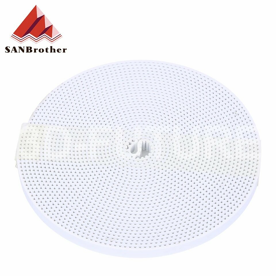 Ремень SANBrother 2GT-6MM/10MM (GT2-15mm)-5Meters, белый