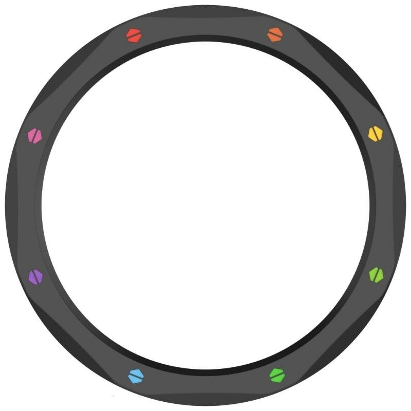 Стальной безель для умных часов 47 мм, черная радуга