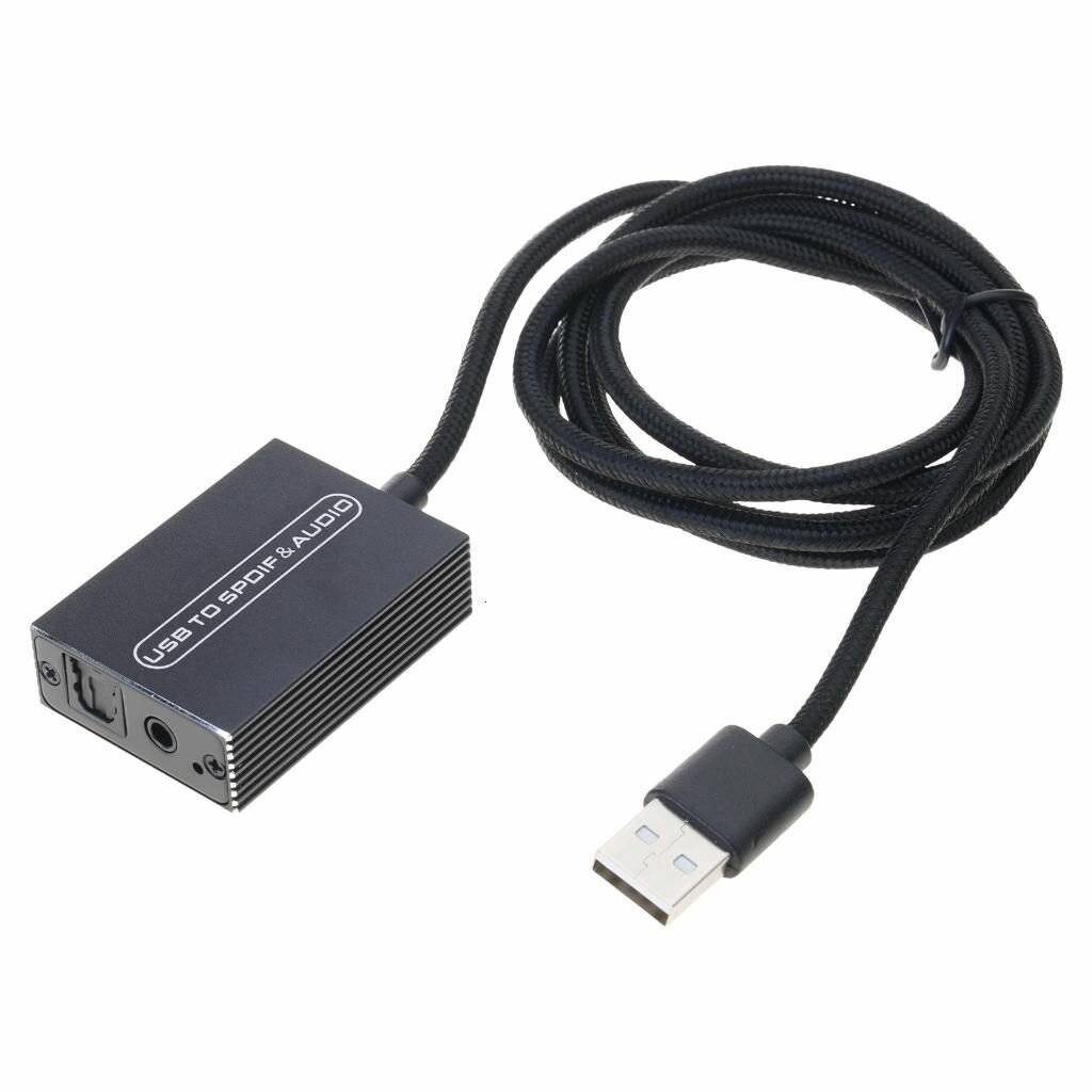 USB к оптическому и 3.5 мм аудио экстрактор для подключения телевизора, ПК, усилителя или колонок, 120cm