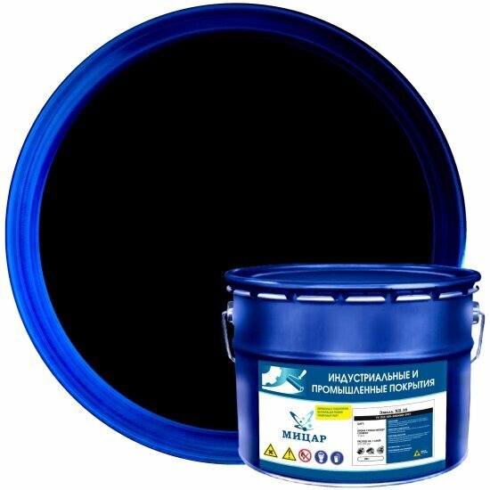 Эмаль Мицар ХВ-16, 10 кг, чёрный