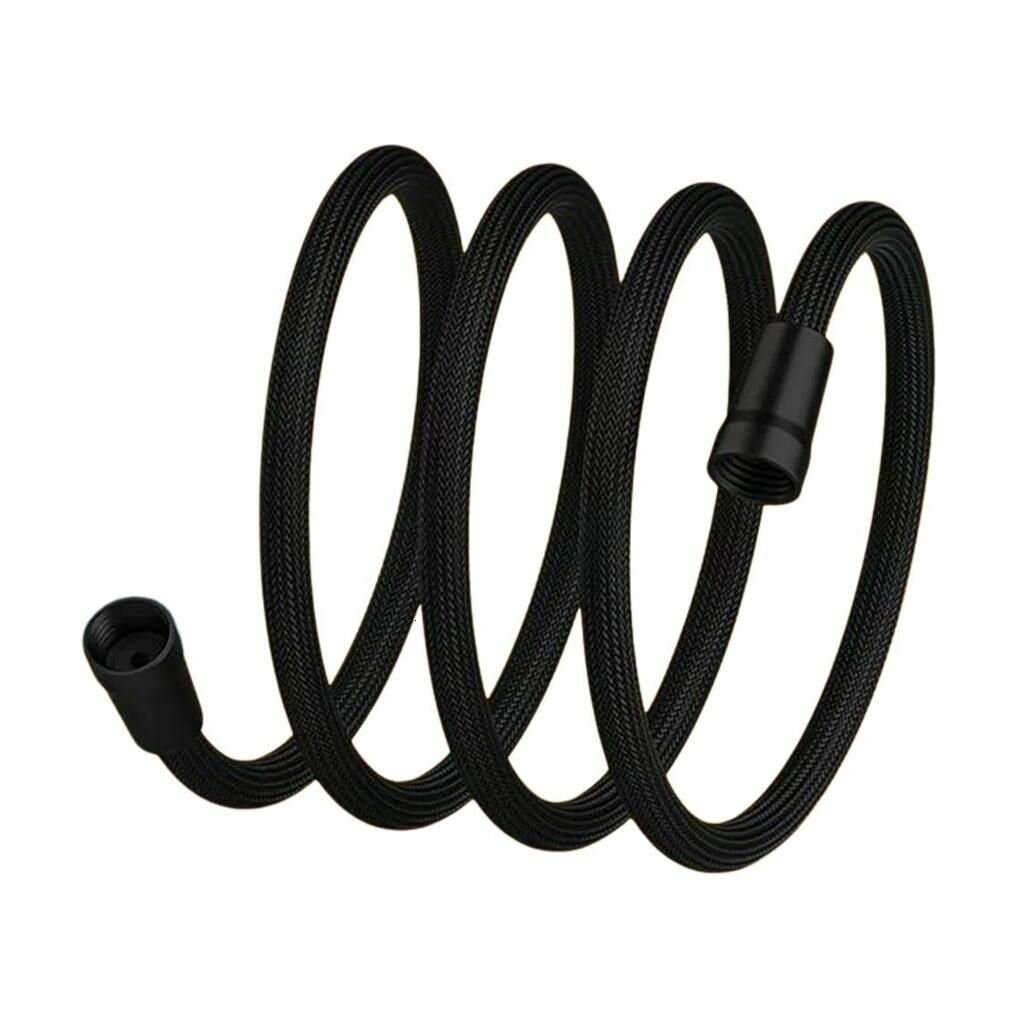 Гибкий шланг для душа с легким монтажом для ручных головок и биде, Черный