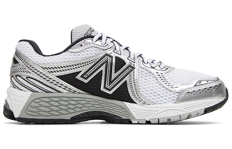 Кеды New Balance 860, размер 44 EU, черный, серебряный — фото 1