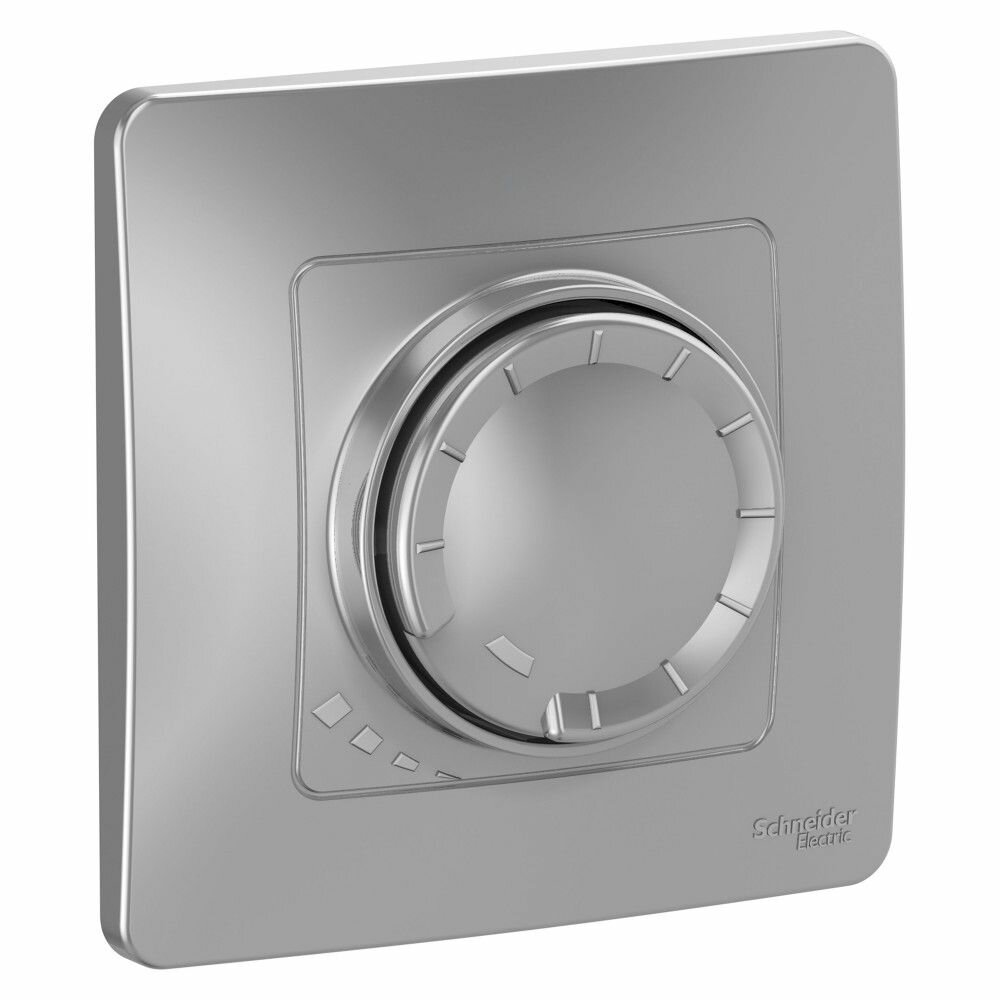 Светорегулятор (диммер) 10-400 Вт/ВА, для LED 5-150 ВА Schneider Electric поворотно-нажимной с возможностью управления с 2-х мест пластмасса алюминий