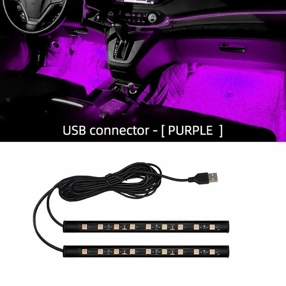 Автомобильные декоративные светодиодные подсветки для ног, автомобильные LED атмосферные лампы