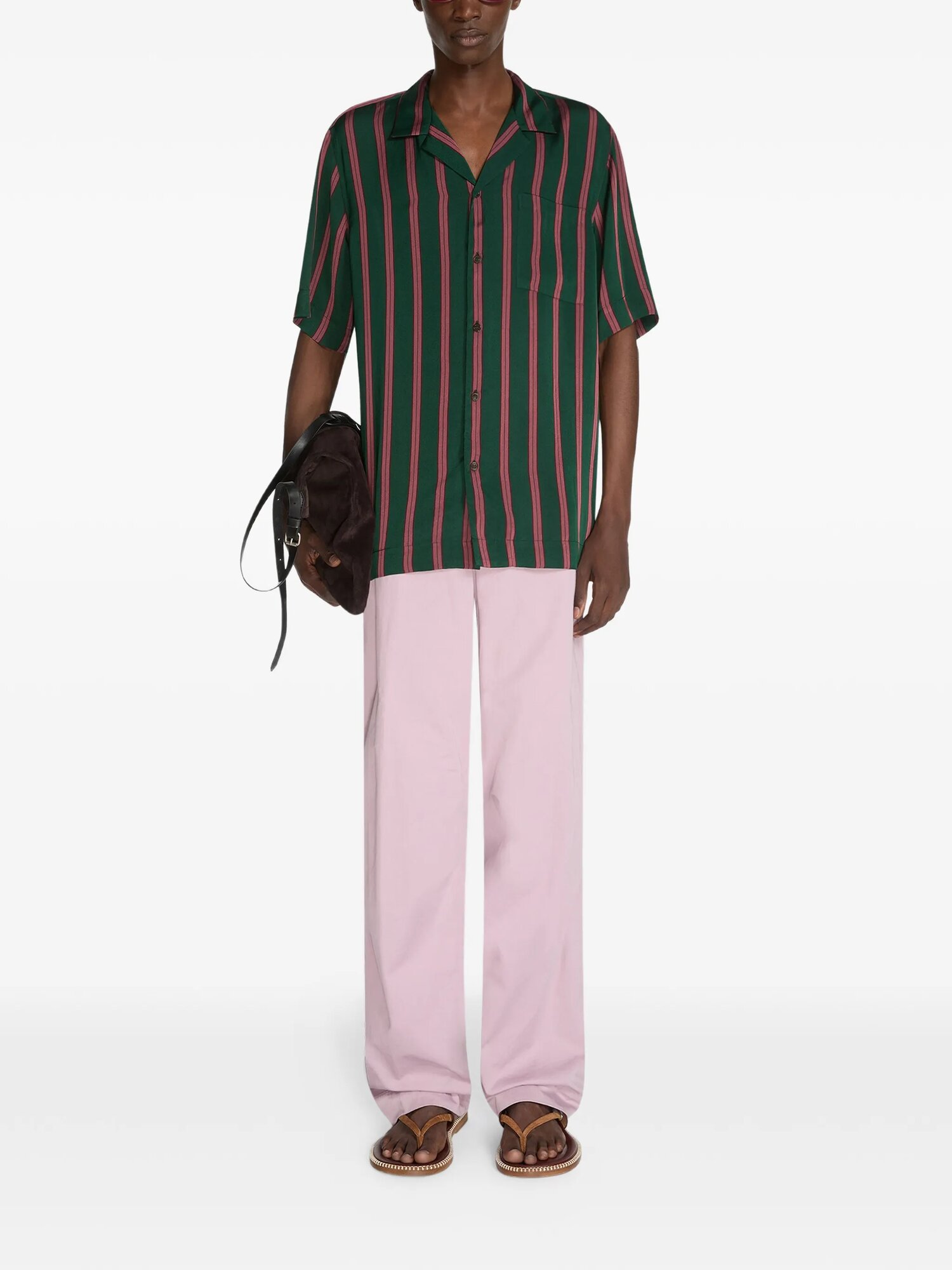Рубашка Dries Van Noten, размер 46, зеленый, — фото 1