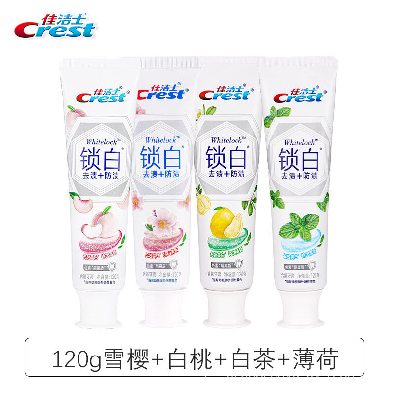 Зубная паста Crest Whitening, белая персиковая зубная паста в наличии, оптовая продажа, уменьшение пятен, зубной камень, аромат белого персика, свежее дыхание, фторид