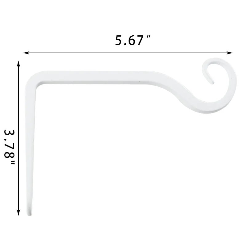 Настенный крюк из кованого железа черный Белый, белый